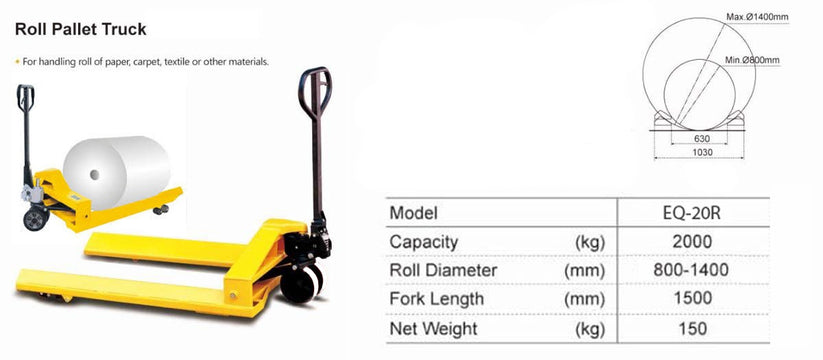 Reel and Roll Pallet Truck in Pakistan. – EQ Machines